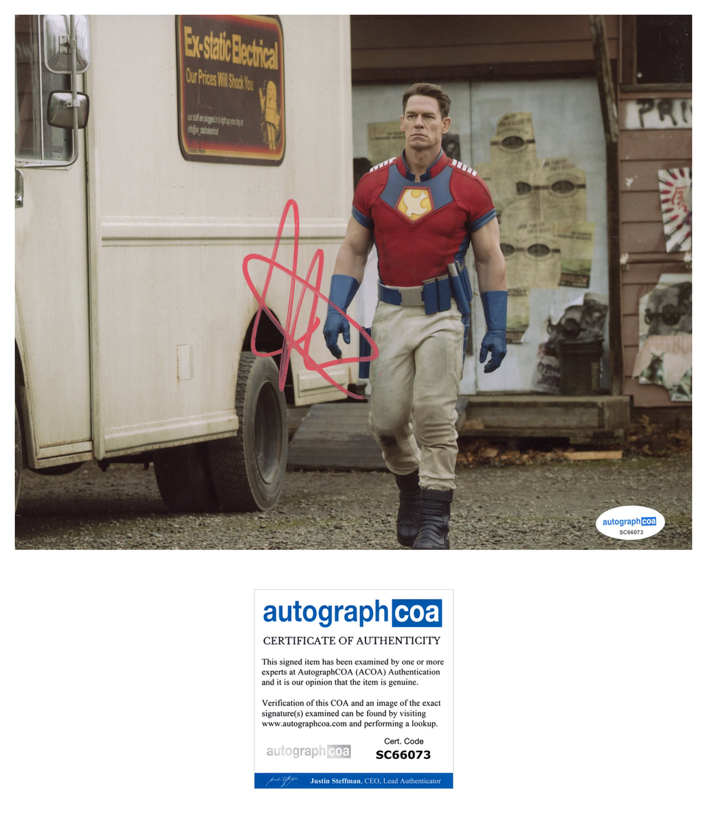 John Cena Peacemaker Signed Autograph 8x10 Photo ACOA | Outlaw Hobbies ...