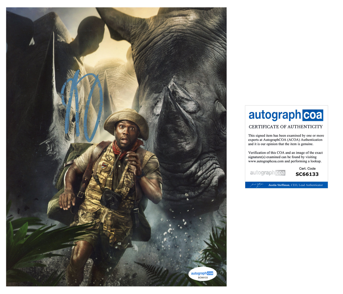 Kevin Hart Jumanji Signed Autograph 8x10 Photo ACOA | Outlaw Hobbies ...