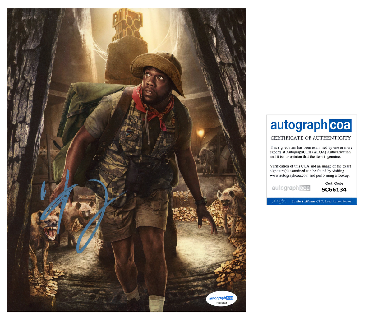 Kevin Hart Jumanji Signed Autograph 8x10 Photo ACOA | Outlaw Hobbies ...