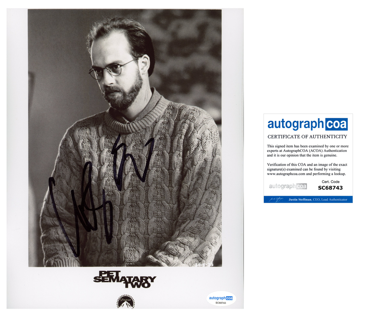 Anthony Edwards Pet Semetary Signed Autograph 8x10 Photo ACOA | Outlaw ...