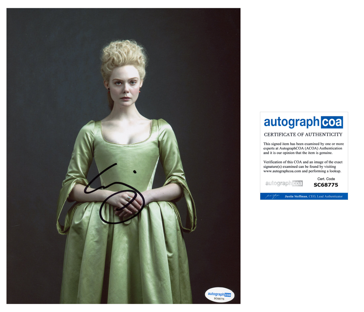 Elle Fanning The Great Signed Autograph 8x10 Photo ACOA | Outlaw ...