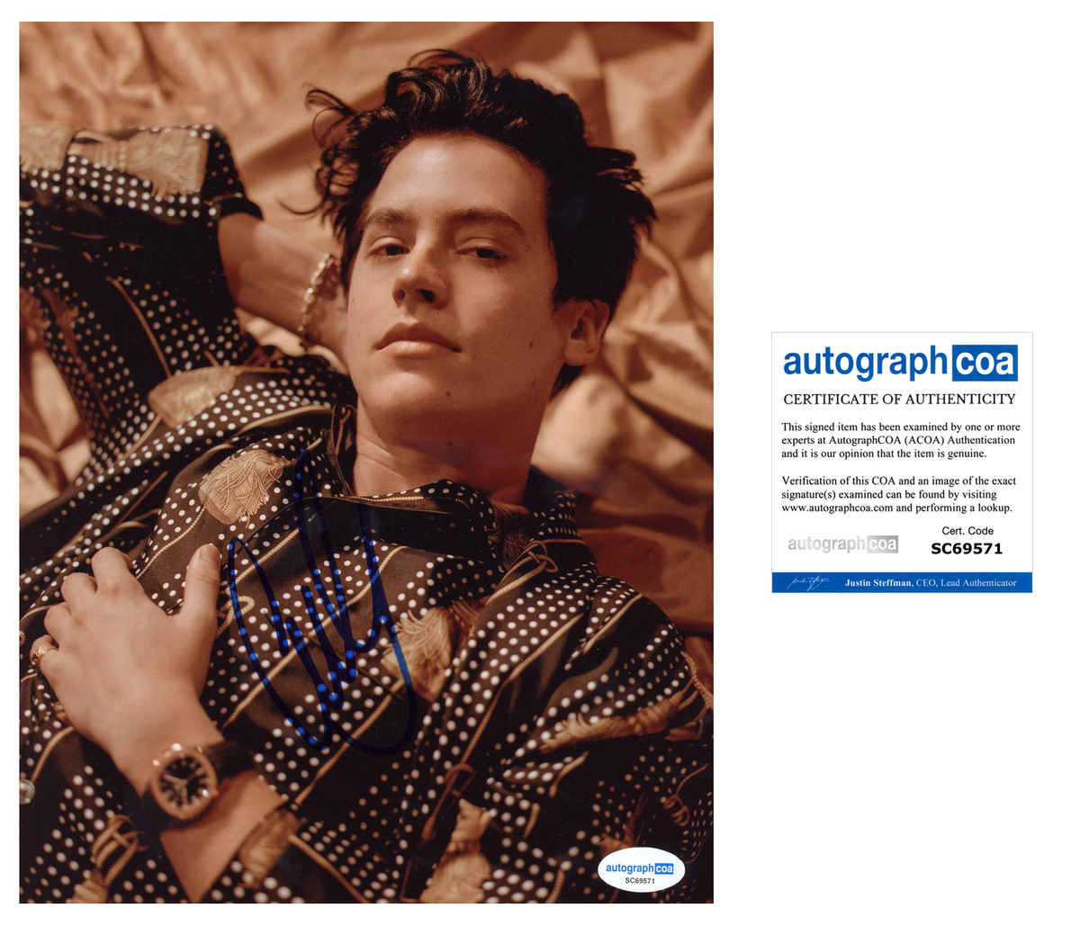 Cole Sprouse Riverdale Signed Autograph 8x10 Photo ACOA | Outlaw ...