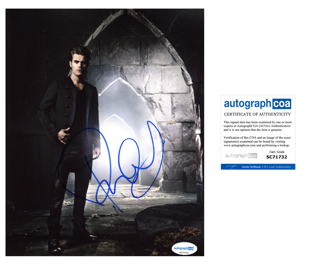 Paul Wesley Vampire Diaries Signed Autograph 8x10 Photo ACOA | Outlaw ...