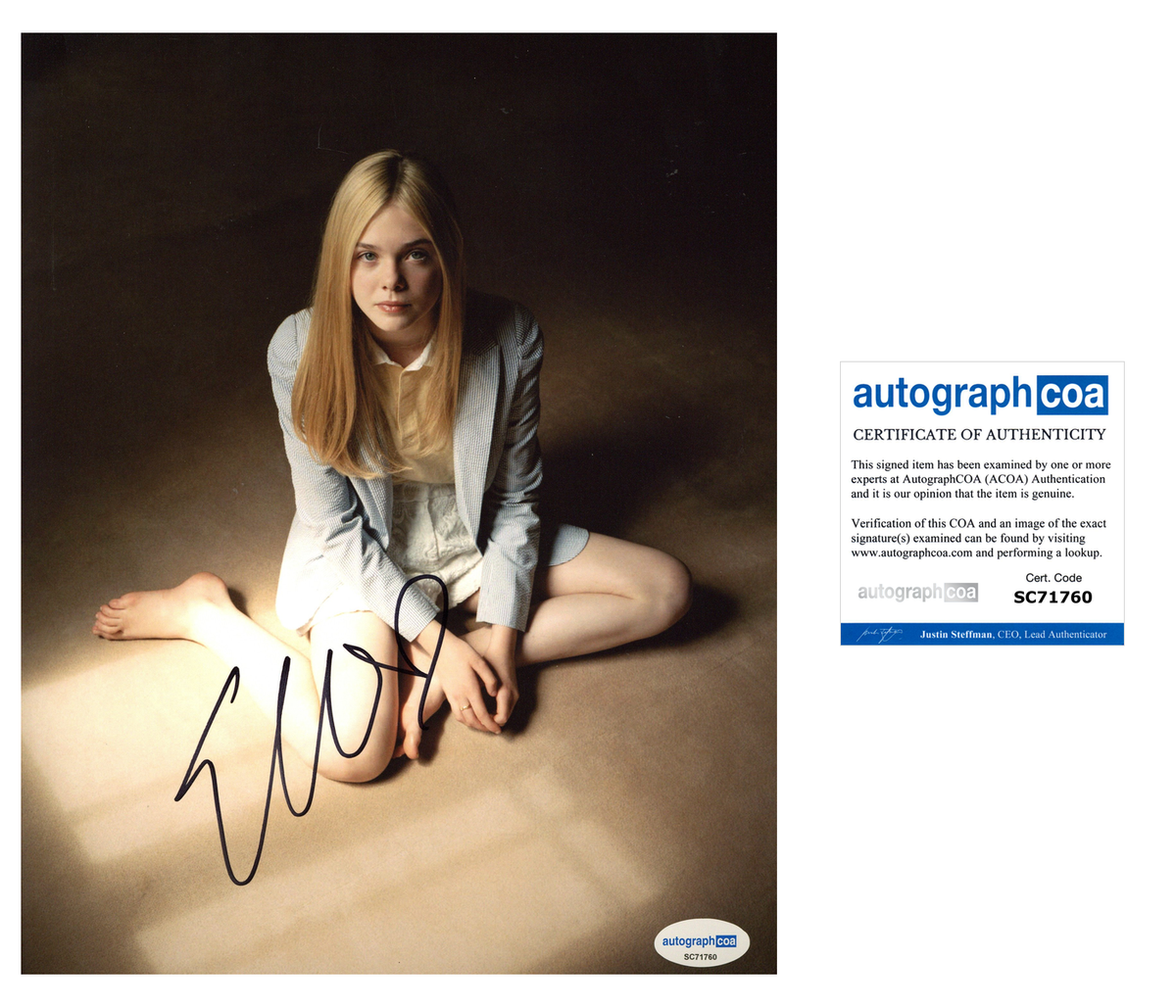 Elle Fanning Sexy Signed Autograph 8x10 Photo ACOA– Outlaw Hobbies ...