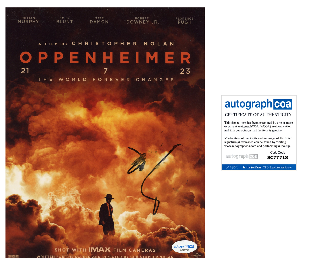 Ludwig Goransson Oppenheimer Signed Autograph 8x10 Photo ACOA | Outlaw ...
