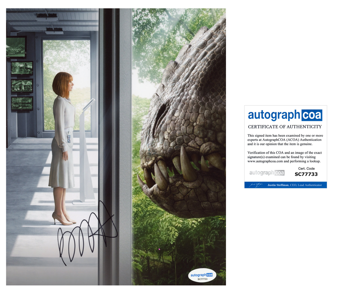 Bryce Dallas Howard Jurassic World Signed Autograph 8x10 Photo ACOA ...