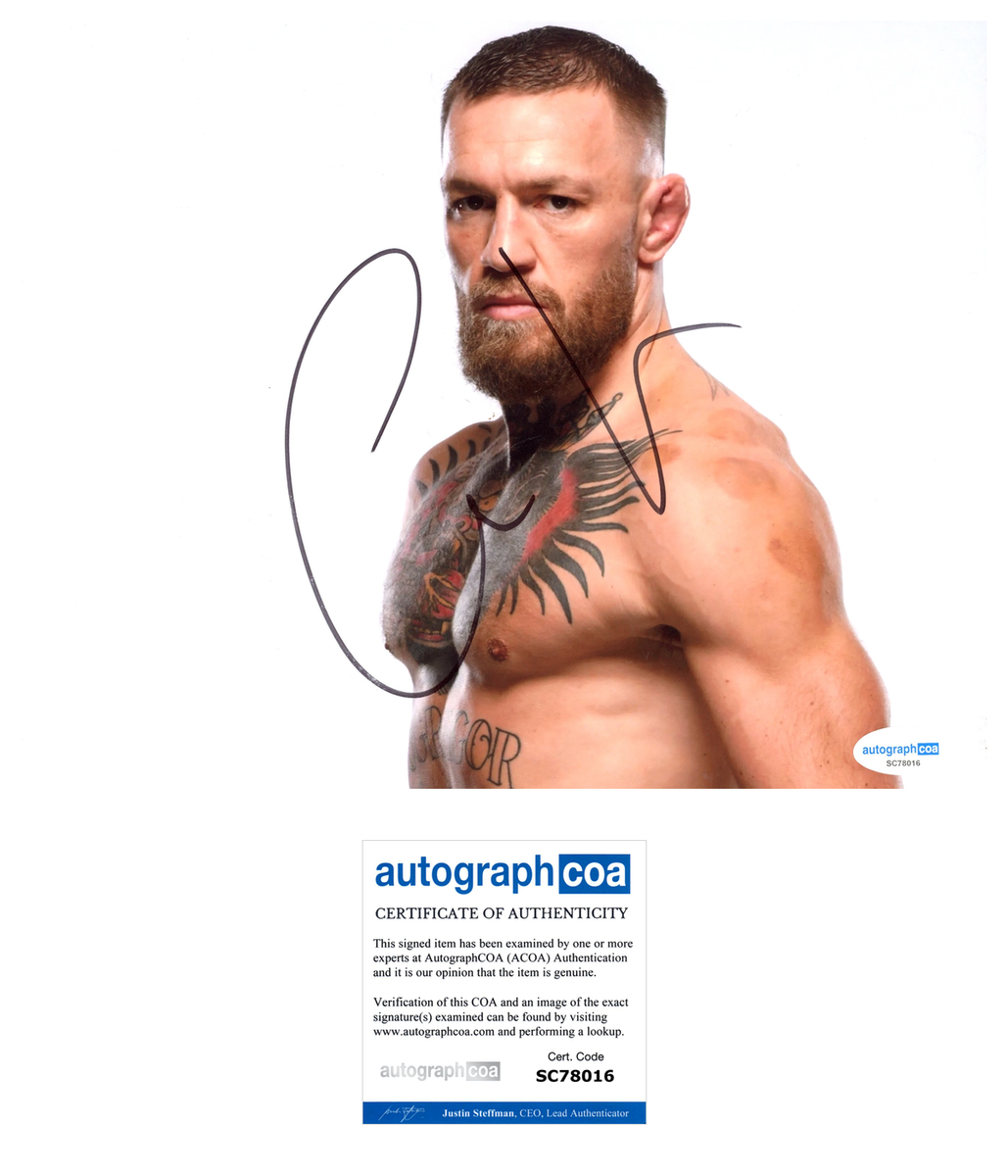 Conor McGregor UFC Signed Autograph 8x10 Photo ACOA | Outlaw Hobbies ...