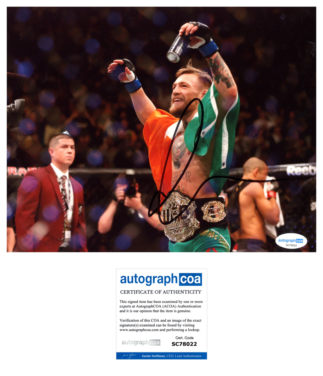 Conor McGregor UFC Signed Autograph 8x10 Photo ACOA | Outlaw Hobbies ...