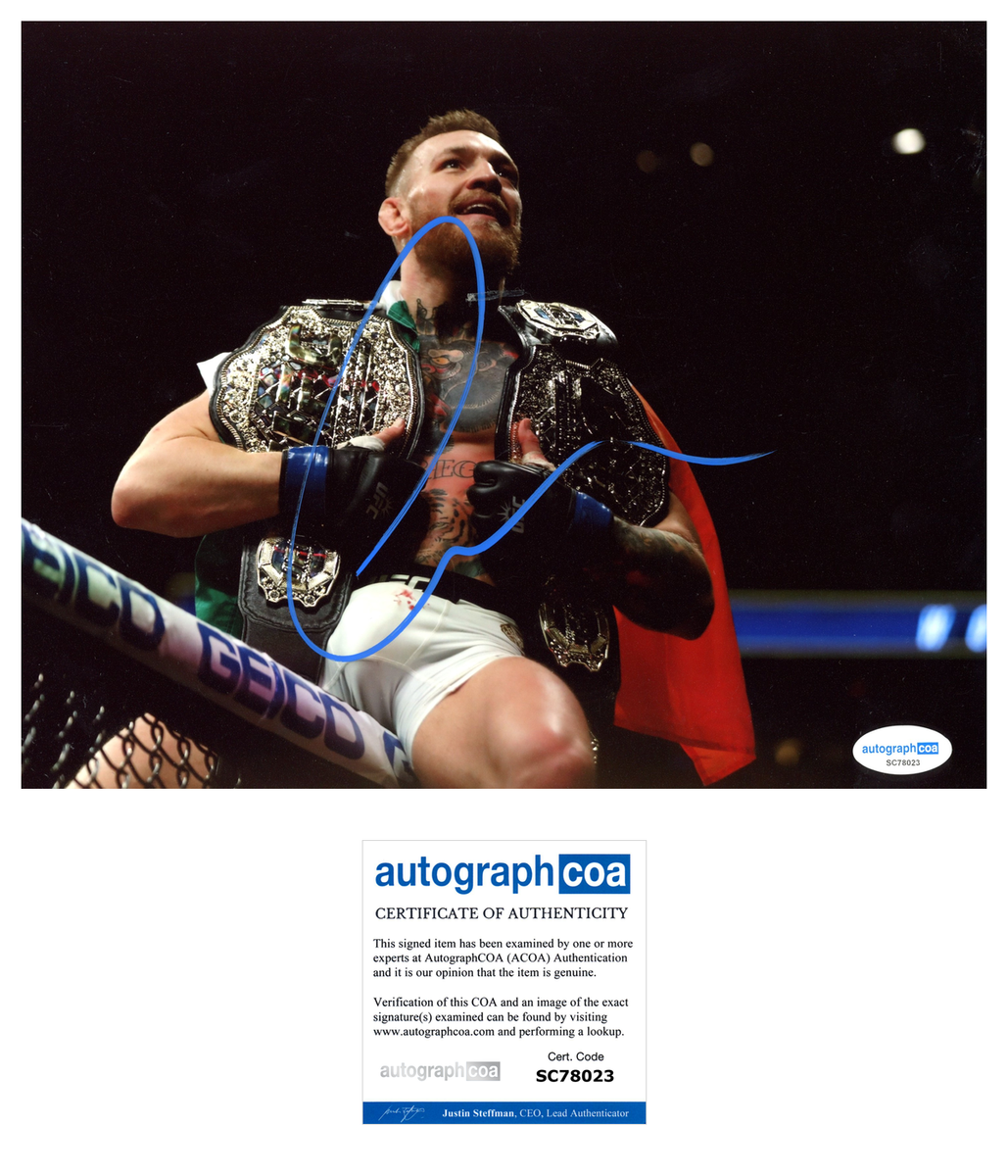 Conor McGregor UFC Signed Autograph 8x10 Photo ACOA | Outlaw Hobbies ...