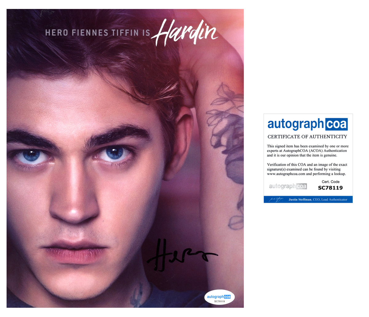 Hero Fiennes Tiffin Signed Autograph 8x10 Photo ACOA | Outlaw Hobbies ...