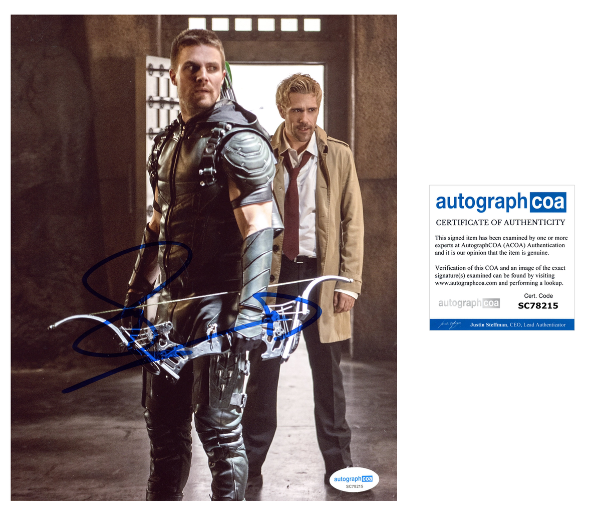 Stephen Amell Arrow Signed Autograph 8x10 Photo ACOA | Outlaw Hobbies ...