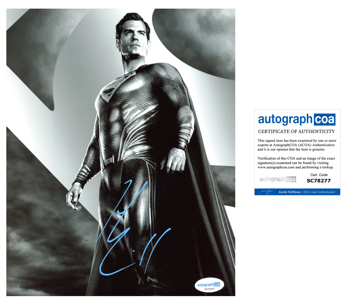 Henry Cavill Superman Signed Autograph 8x10 Photo ACOA | Outlaw Hobbies ...