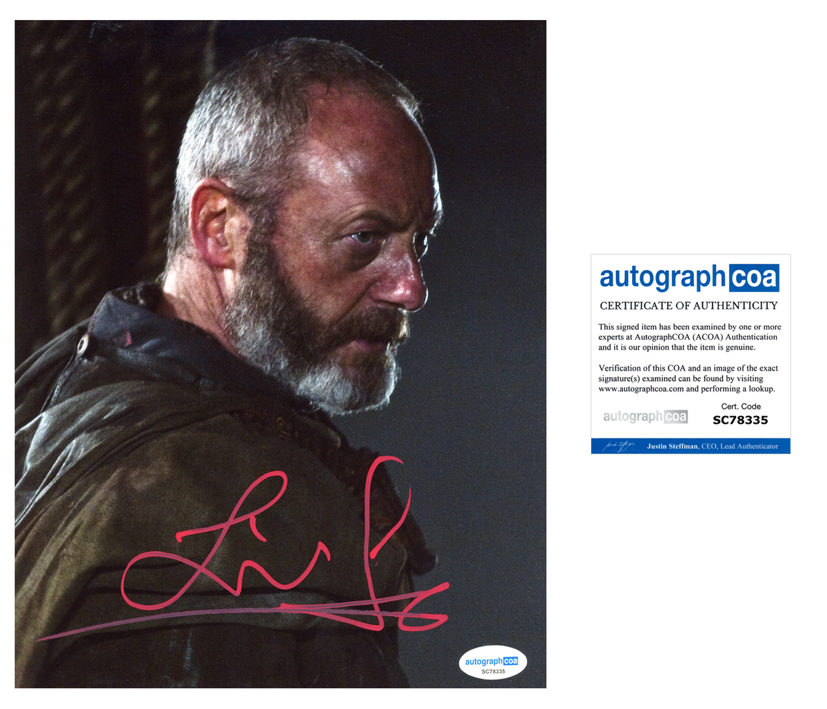 Liam Cunningham Game of Thrones Signed Autograph 8x10 Photo ACOA ...