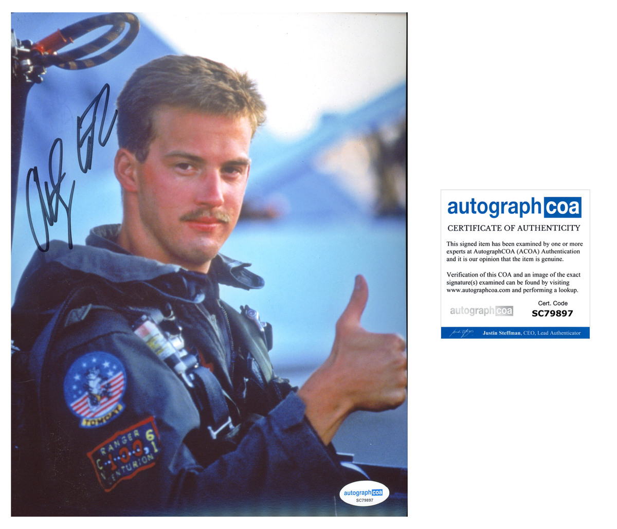 Anthony Edwards Top Gun Signed Autograph 8x10 Photo ACOA | Outlaw ...