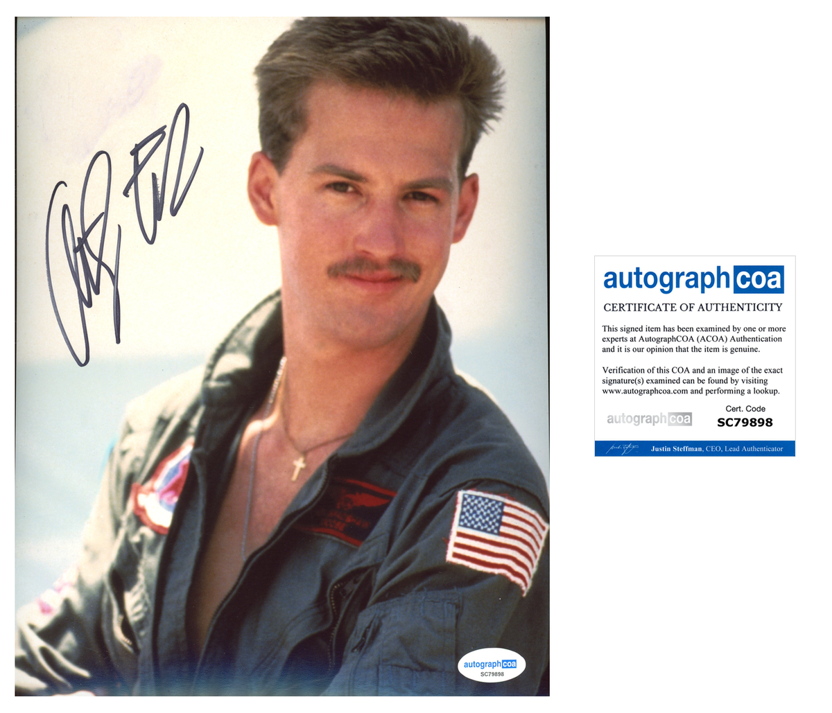 Anthony Edwards Top Gun Signed Autograph 8x10 Photo ACOA | Outlaw ...
