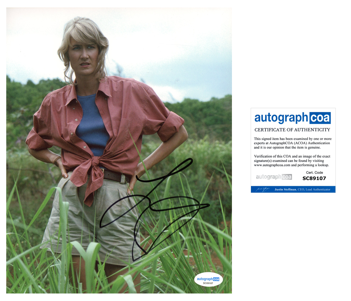 Laura Dern Jurassic Park Signed Autograph 8x10 Photo ACOA | Outlaw ...