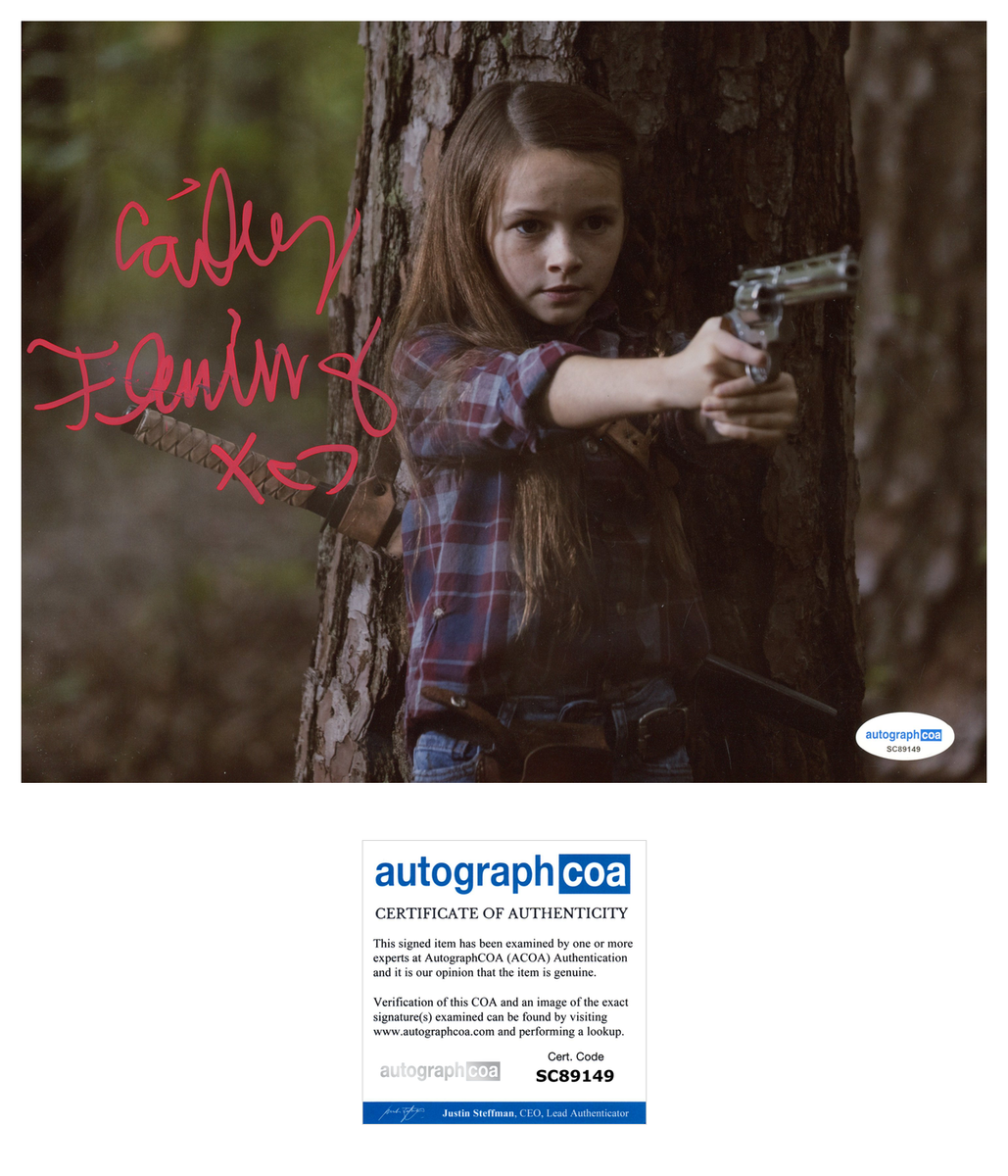 Cailey Fleming Walking Dead Signed Autograph 8x10 Photo ACOA | Outlaw ...