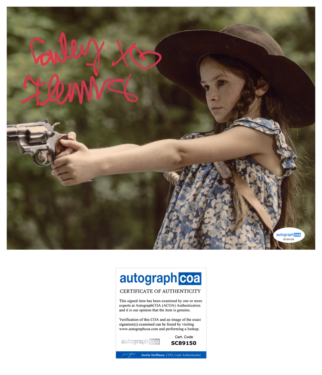 Cailey Fleming Walking Dead Signed Autograph 8x10 Photo ACOA | Outlaw ...