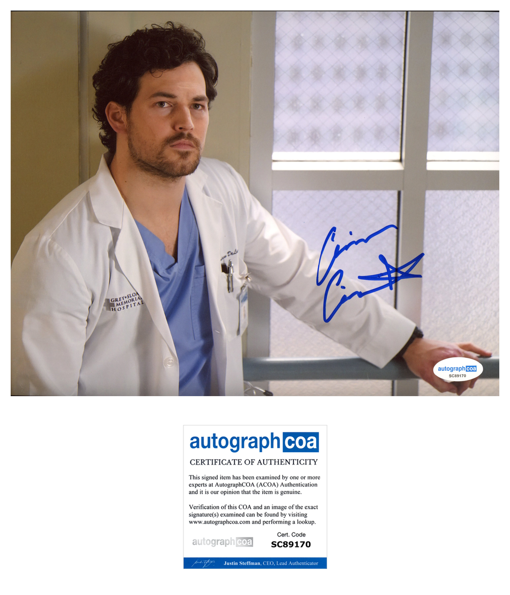Giacomo Gianniotti Grey's Anatomy Signed Autograph 8x10 Photo ACOA ...
