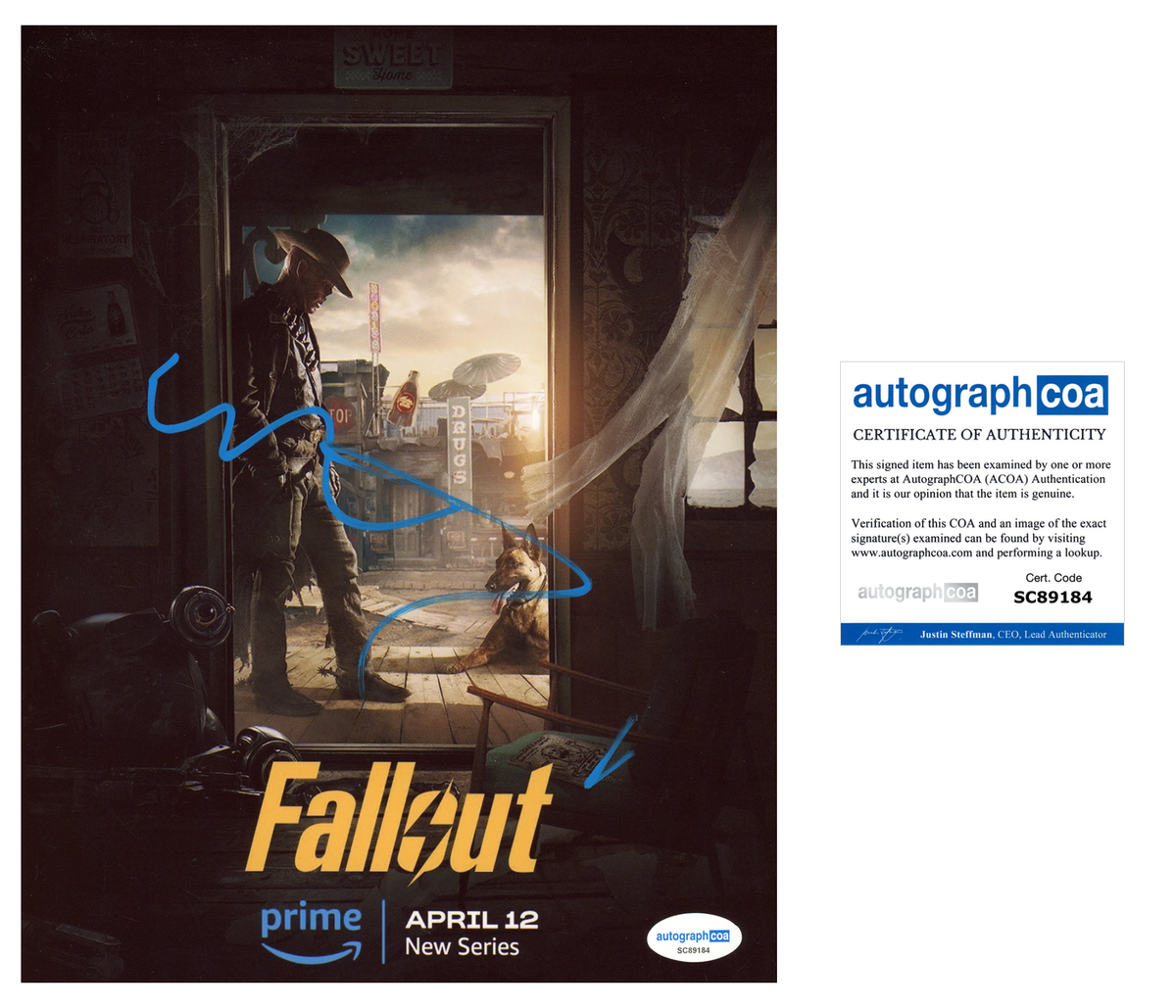 Walton Goggins Fallout Signed Autograph 8x10 Photo ACOA | Outlaw ...