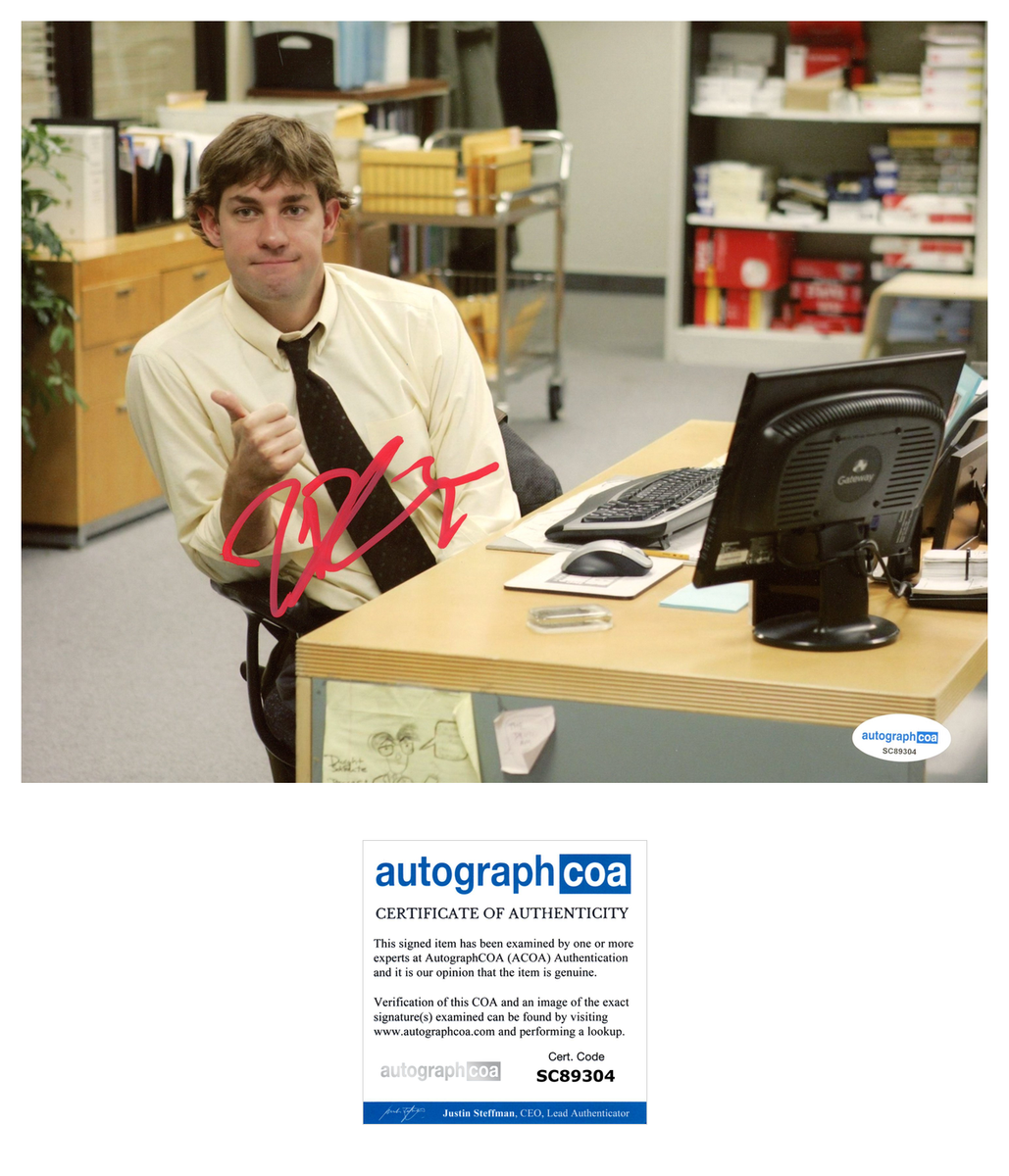 John Krasinski The Office Signed Autograph 8x10 Photo ACOA | Outlaw ...