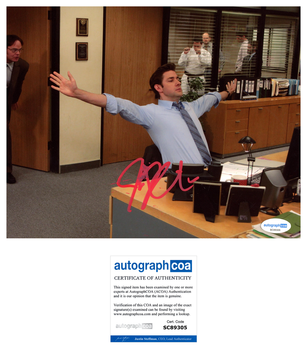 John Krasinski The Office Signed Autograph 8x10 Photo ACOA | Outlaw ...