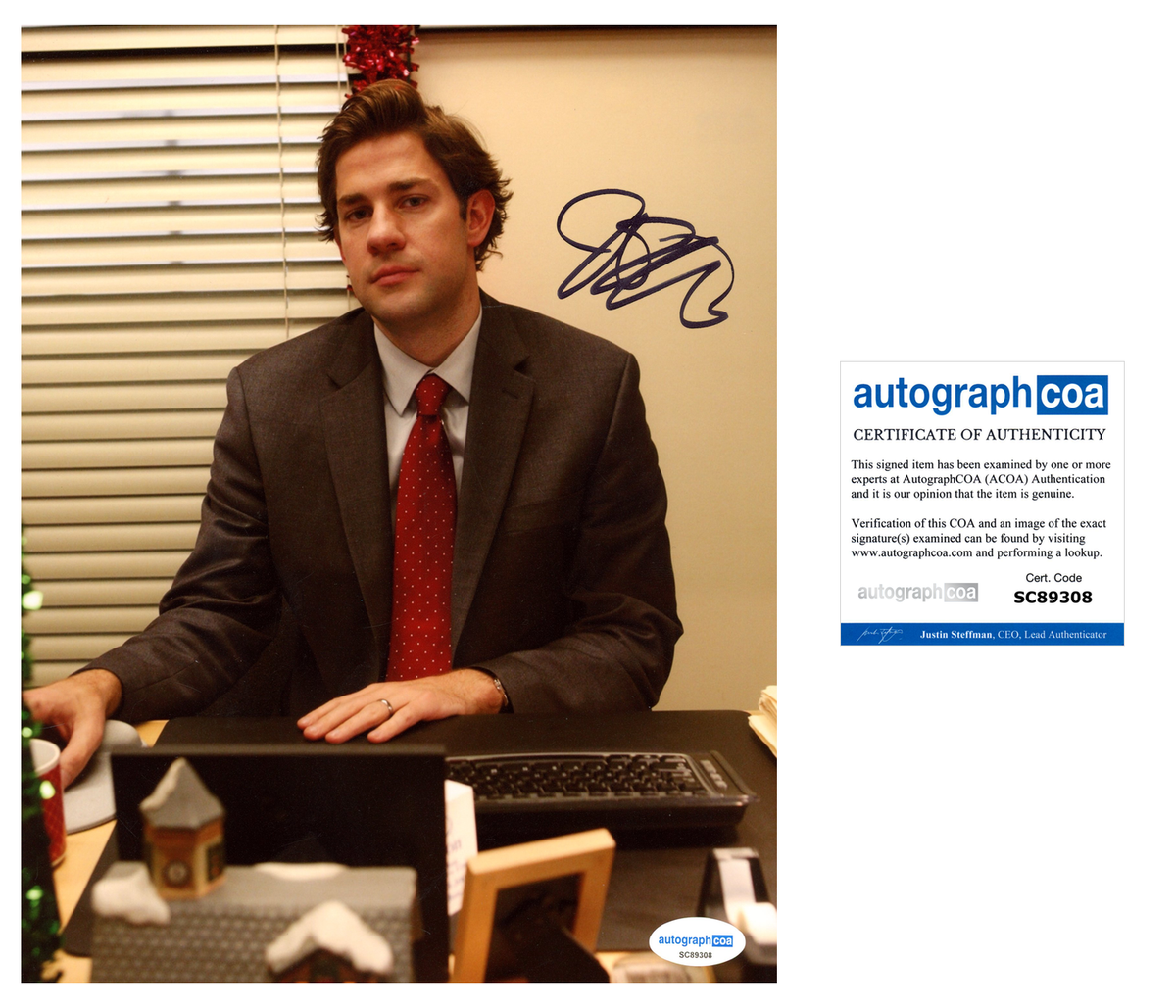 John Krasinski The Office Signed Autograph 8x10 Photo ACOA | Outlaw ...