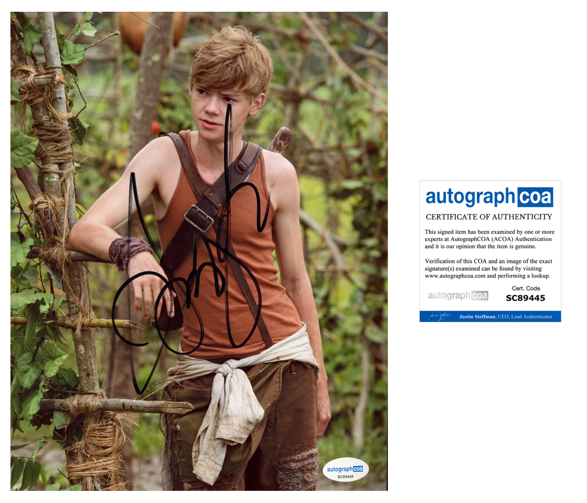 Thomas Brodie Sangster Maze Runner Signed Autograph 8x10 Photo ACOA ...