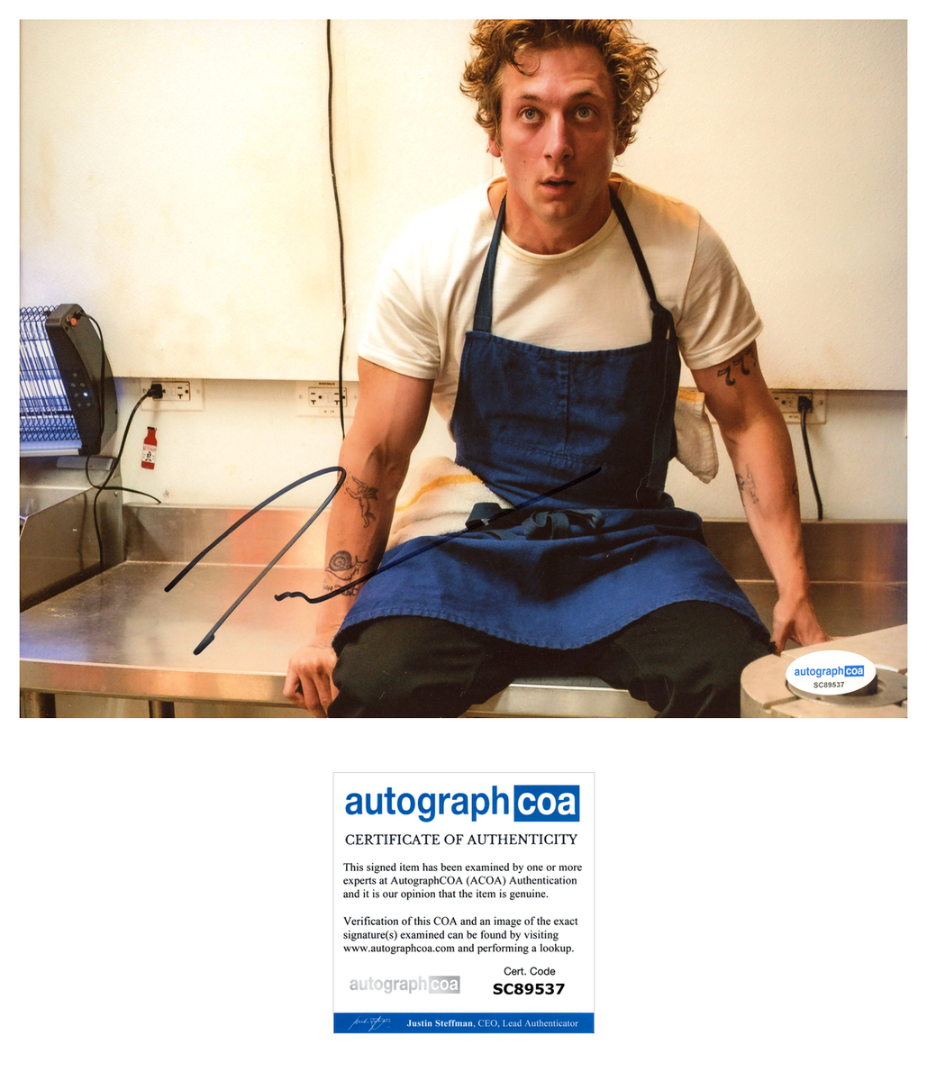 Jeremy Allen White The Bear Signed Autograph 8x10 Photo ACOA | Outlaw ...