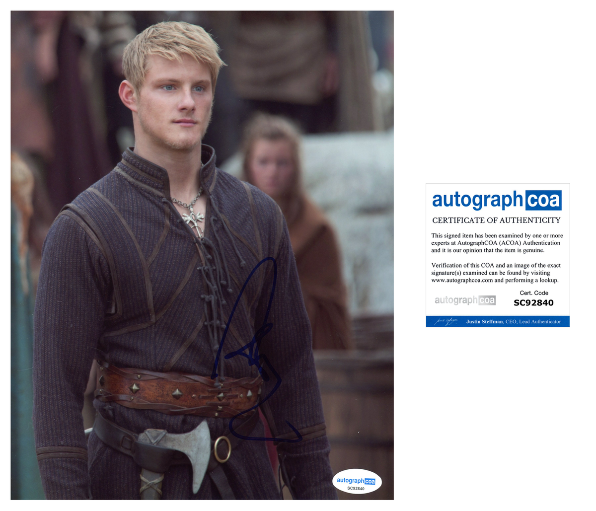 Alexander Ludwig Vikings Signed Autograph 8x10 Photo ACOA | Outlaw ...