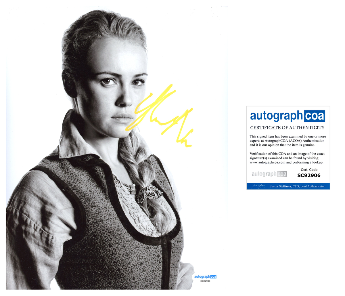 Hannah New Black Sails Signed Autograph 8x10 Photo ACOA | Outlaw ...