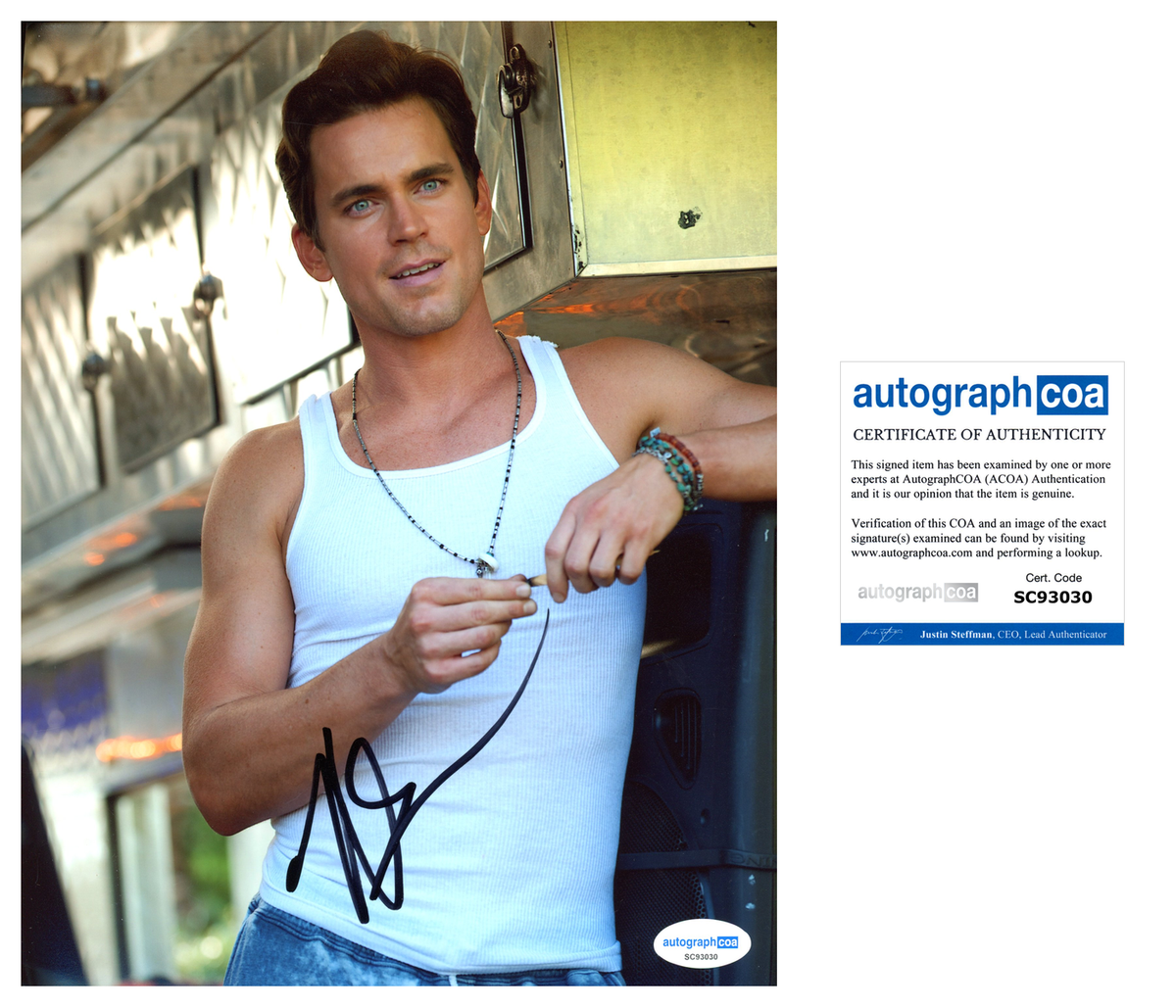 Matt Bomer Signed Autograph 8x10 Photo ACOA | Outlaw Hobbies Authentic ...
