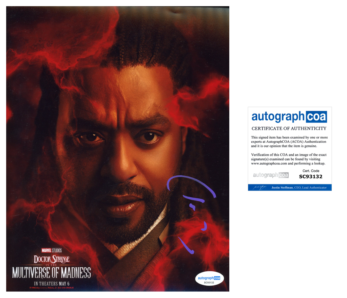 Chiwetel Ejiofor Doctor Strange Signed Autograph 8x10 Photo ACOA ...