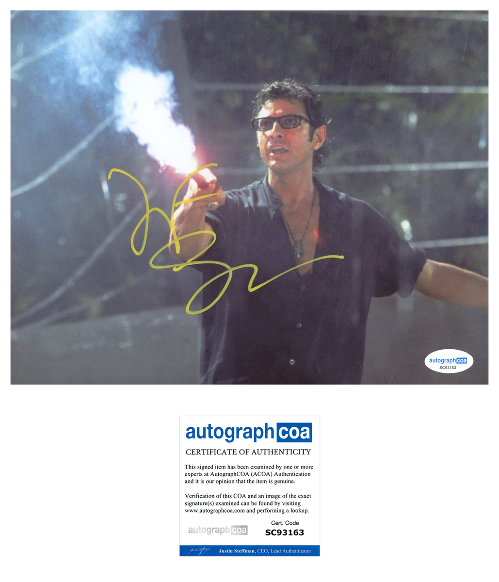 Jeff Goldblum Jurassic Park Signed Autograph 8x10 Photo ACOA | Outlaw ...