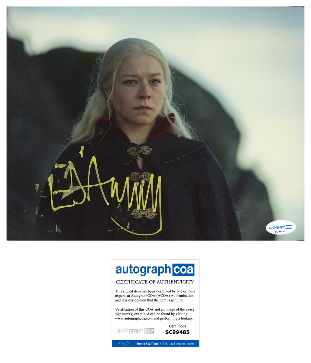 Emma D'Arcy House of the Dragon Signed Autograph 8x10 Photo ACOA ...
