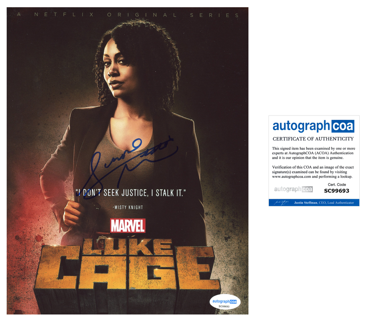 Simone Missick Luke Cage Signed Autograph 8x10 Photo ACOA | Outlaw ...