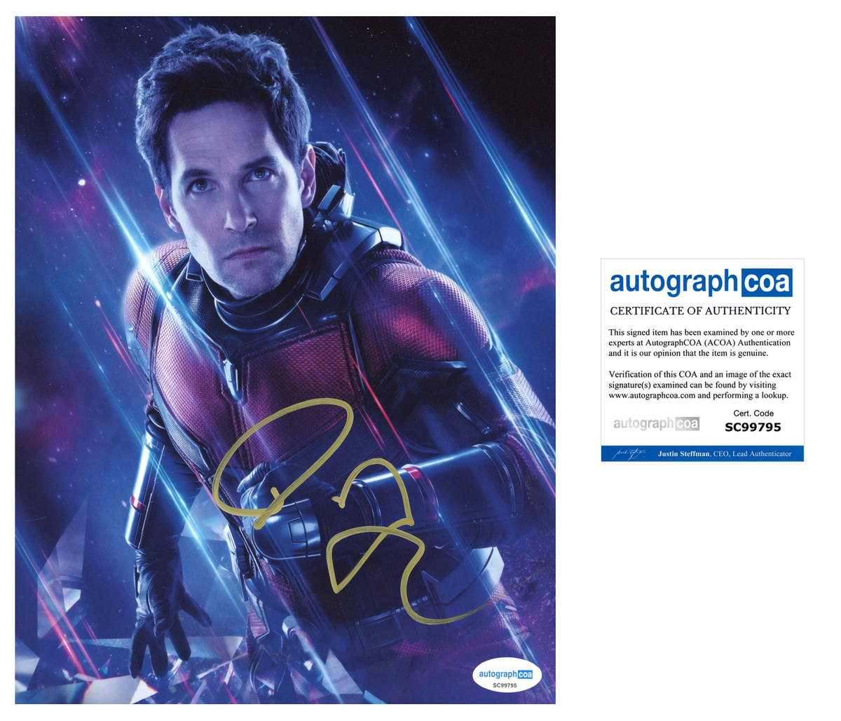 Paul Rudd Avengers Signed Autograph 8x10 Photo ACOA | Outlaw Hobbies ...