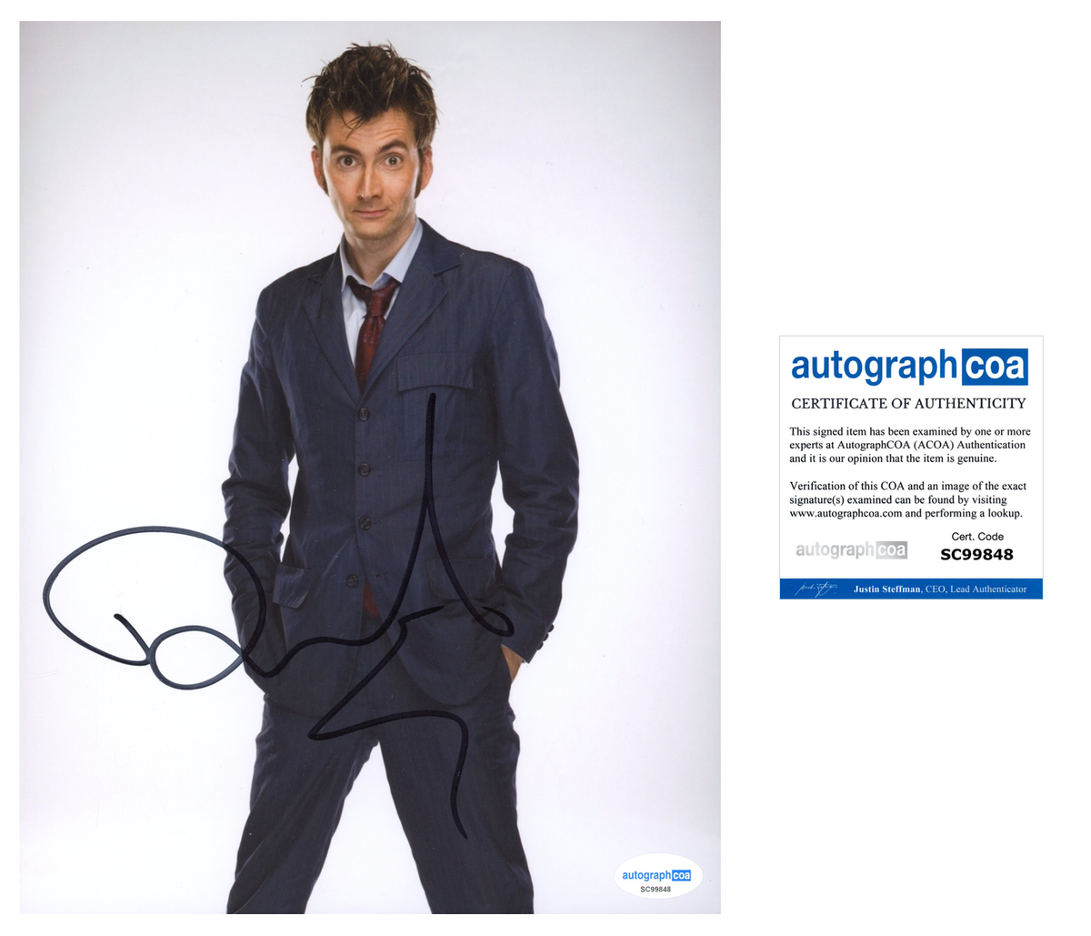 David Tennant Doctor Who Signed Autograph 8x10 Photo ACOA | Outlaw ...