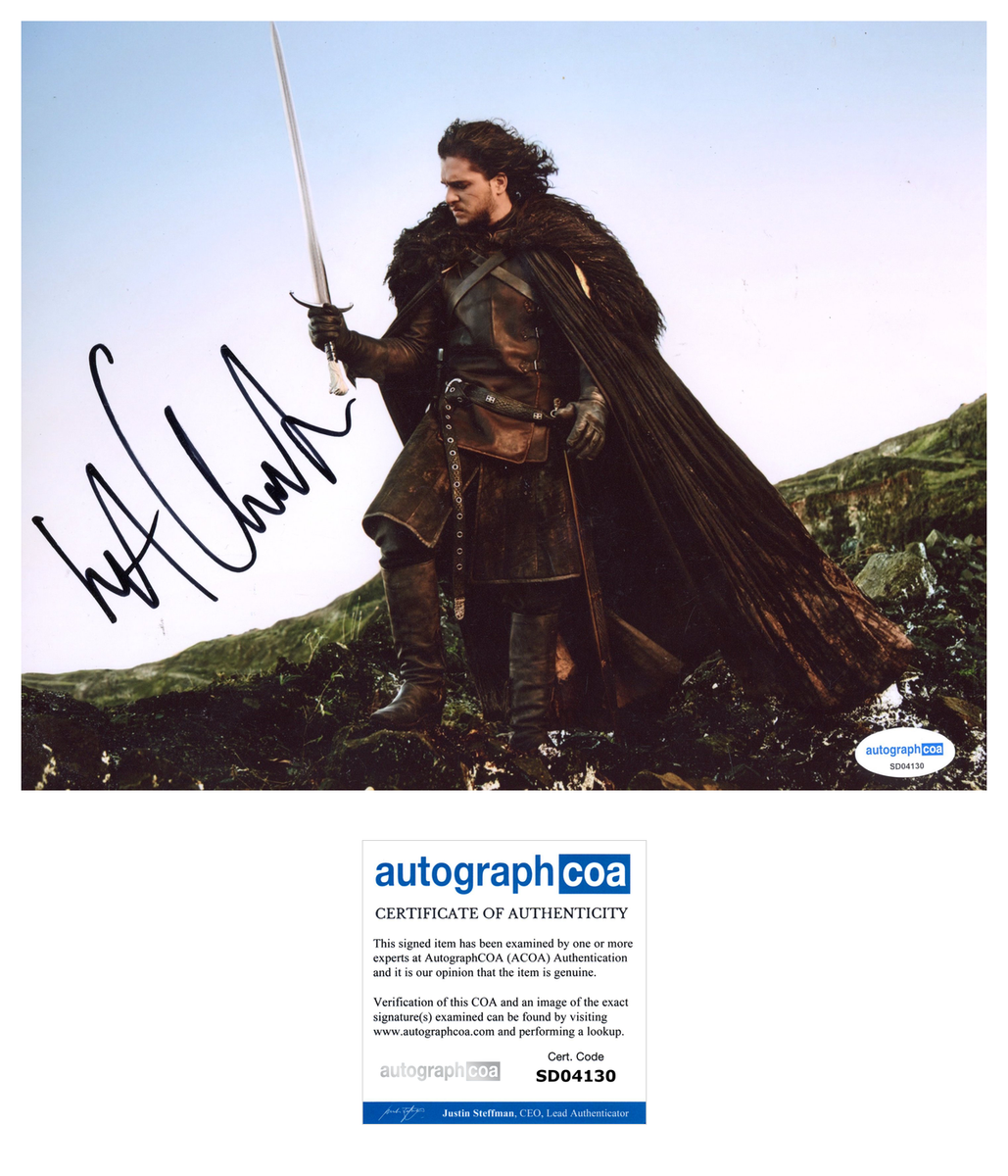 Kit Harington Game of Thrones Signed Autograph 8x10 Photo ACOA | Outlaw ...