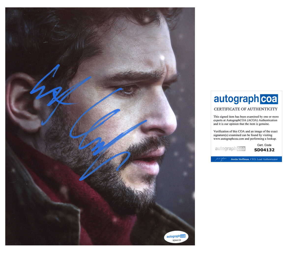 Kit Harington Eternals Signed Autograph 8x10 Photo ACOA | Outlaw ...
