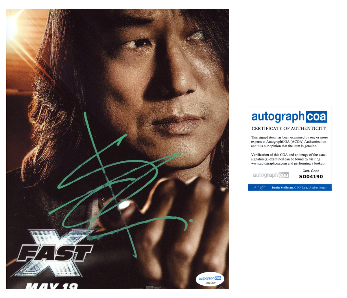 Sung Kang Fast and Furious Signed Autograph 8x10 Photo ACOA– Outlaw ...