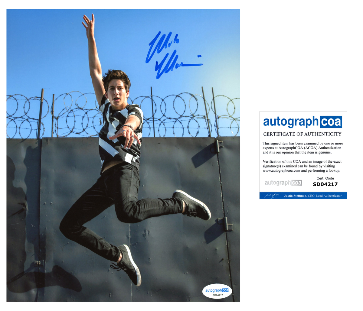 Milo Manheim Signed Autograph 8x10 Photo ACOA | Outlaw Hobbies ...
