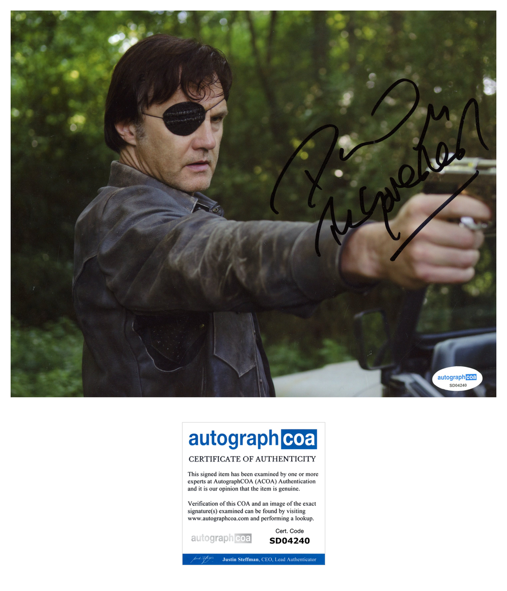 David Morrissey Walking Dead Signed Autograph 8x10 Photo ACOA | Outlaw ...