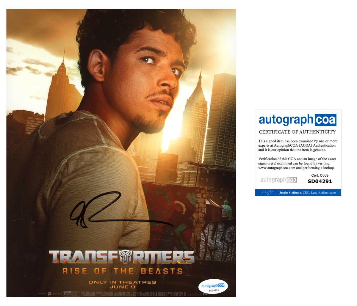 Anthony Ramos Transformers Signed Autograph 8x10 Photo ACOA | Outlaw ...