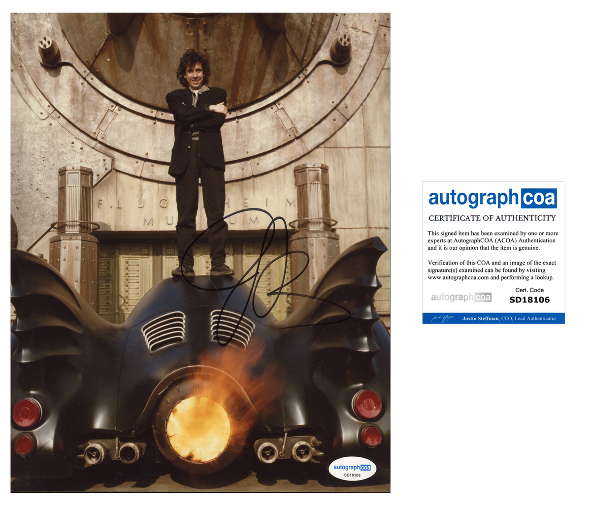 Tim Burton Batman Signed Autograph 8x10 Photo ACOA | Outlaw Hobbies ...