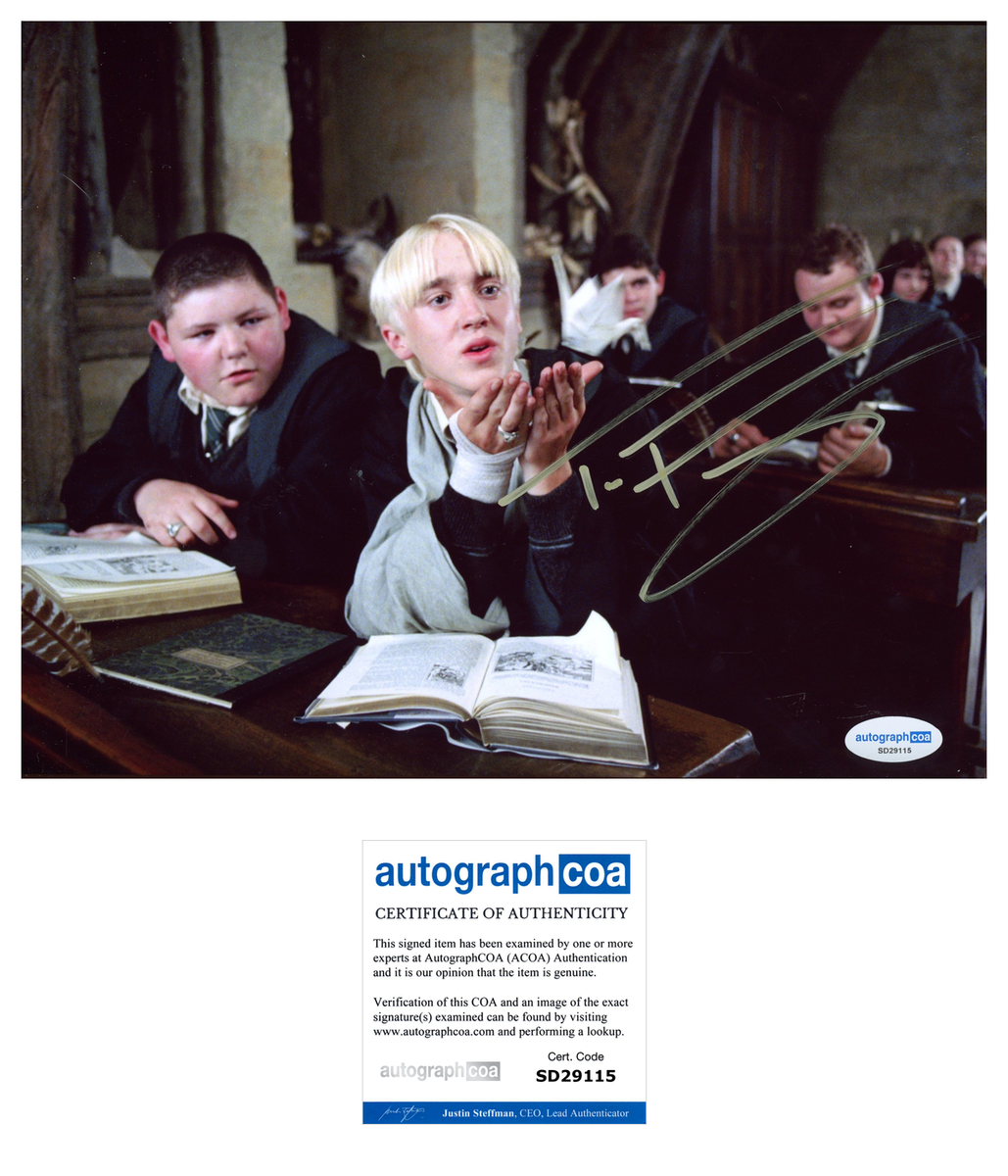 Tom Felton Harry Potter Signed Autograph 8x10 Photo ACOA | Outlaw ...