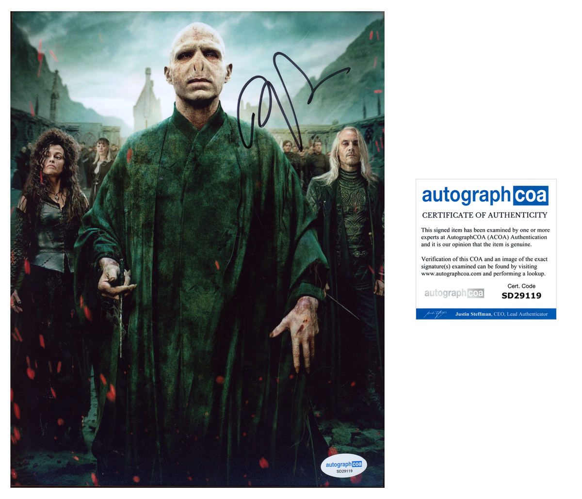 Ralph Fiennes Harry Potter Signed Autograph 8x10 Photo ACOA | Outlaw ...