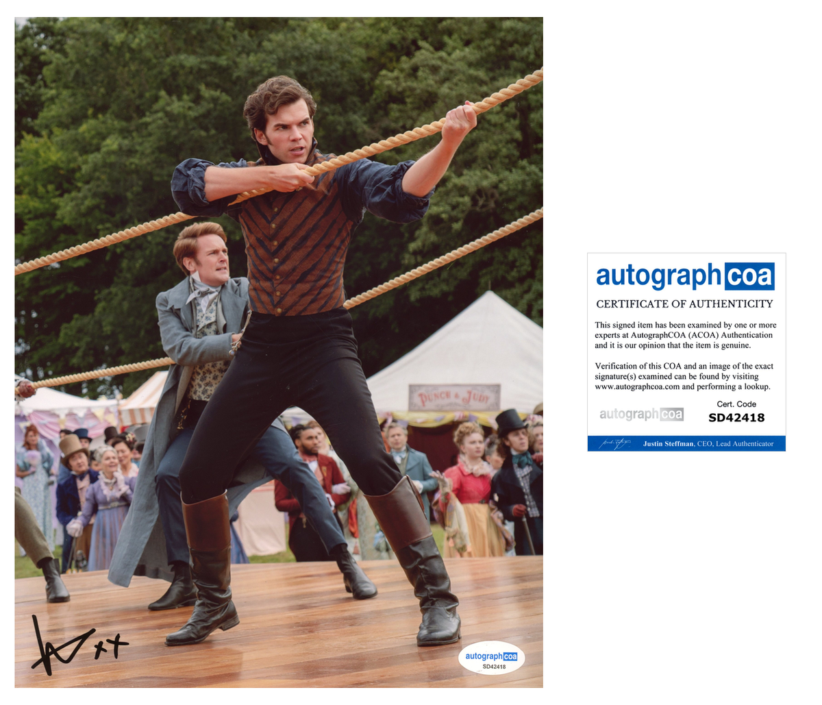 Luke Newton Bridgerton Signed Autograph 8x10 Photo ACOA | Outlaw ...