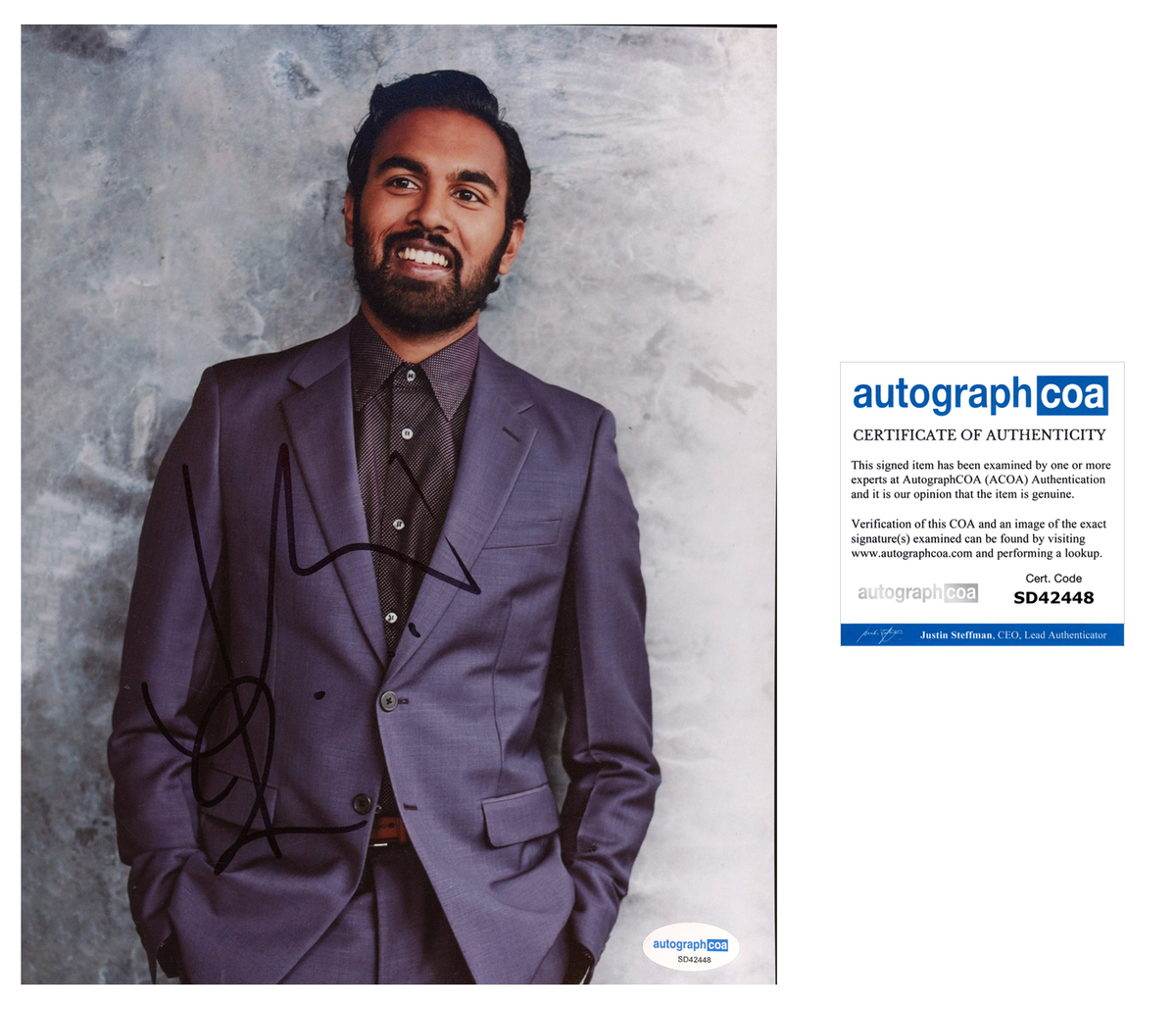 Himesh Patel Franchise Signed Autograph 8x10 Photo ACOA | Outlaw ...