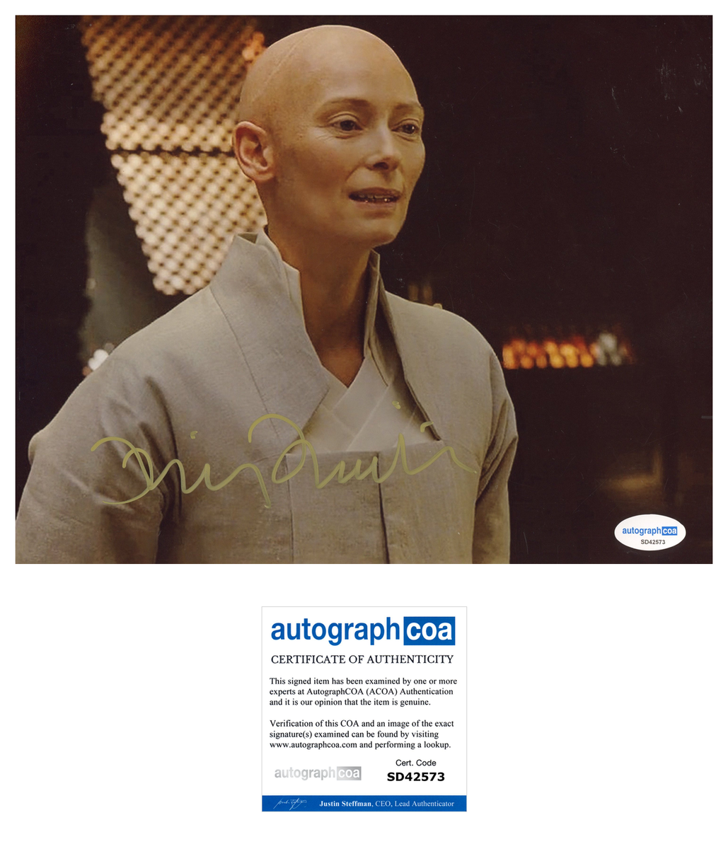 Tilda Swinton Doctor Strange Signed Autograph 8x10 Photo ACOA | Outlaw ...